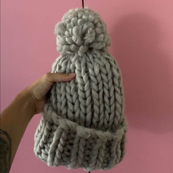 wild fable | Accessories | Wild Fable Chunky Knit Beanie In Light Gray ...
